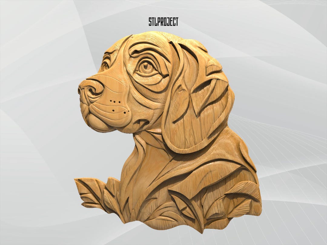 Beagle 3D STL Relief Design - Ideal for CNC, Router, and 3D Printing ...