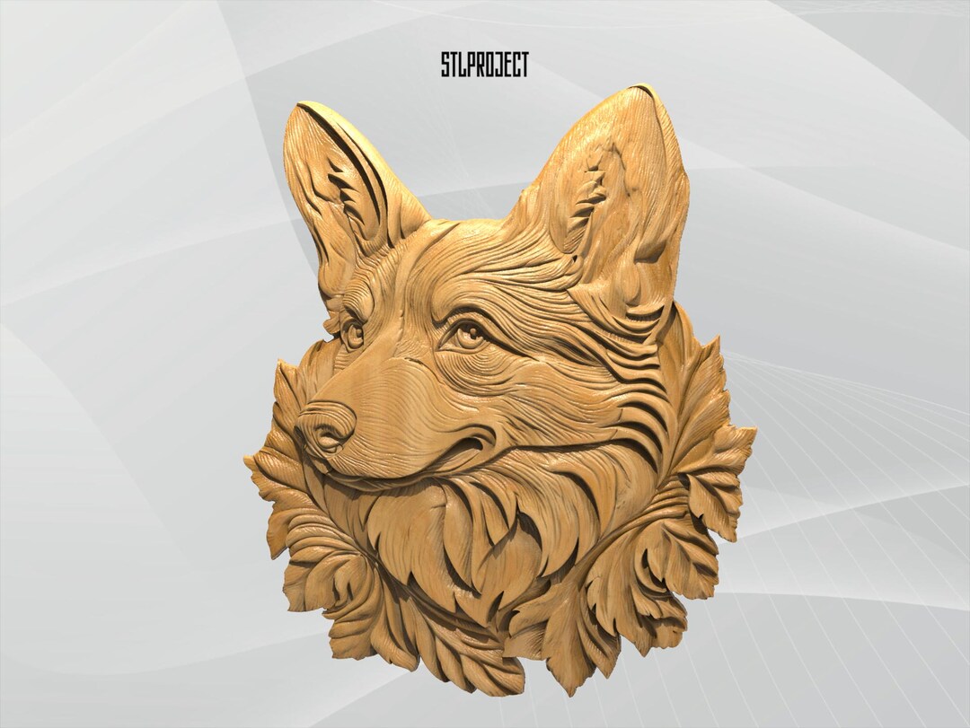 Corgi 3D STL Relief Design - Ideal for CNC, Router, and 3D Printing ...