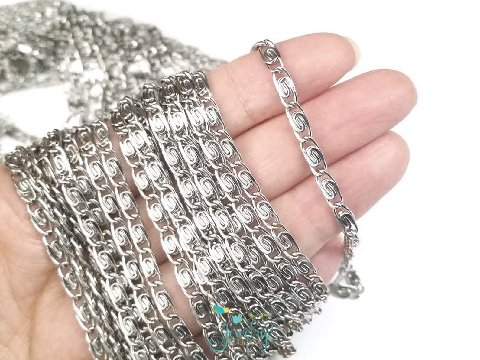 Lumachina Chain, Stainless Steel Snail Chain, 8x4x2mm, Hypoallergenic ...