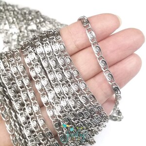 Lumachina Chain, Stainless Steel Snail Chain, 8x4x2mm, Hypoallergenic ...