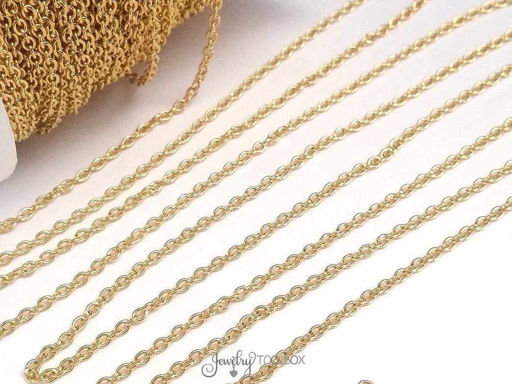 Gold Stainless Steel Chain Fine Stainless Chain Delicate - Etsy
