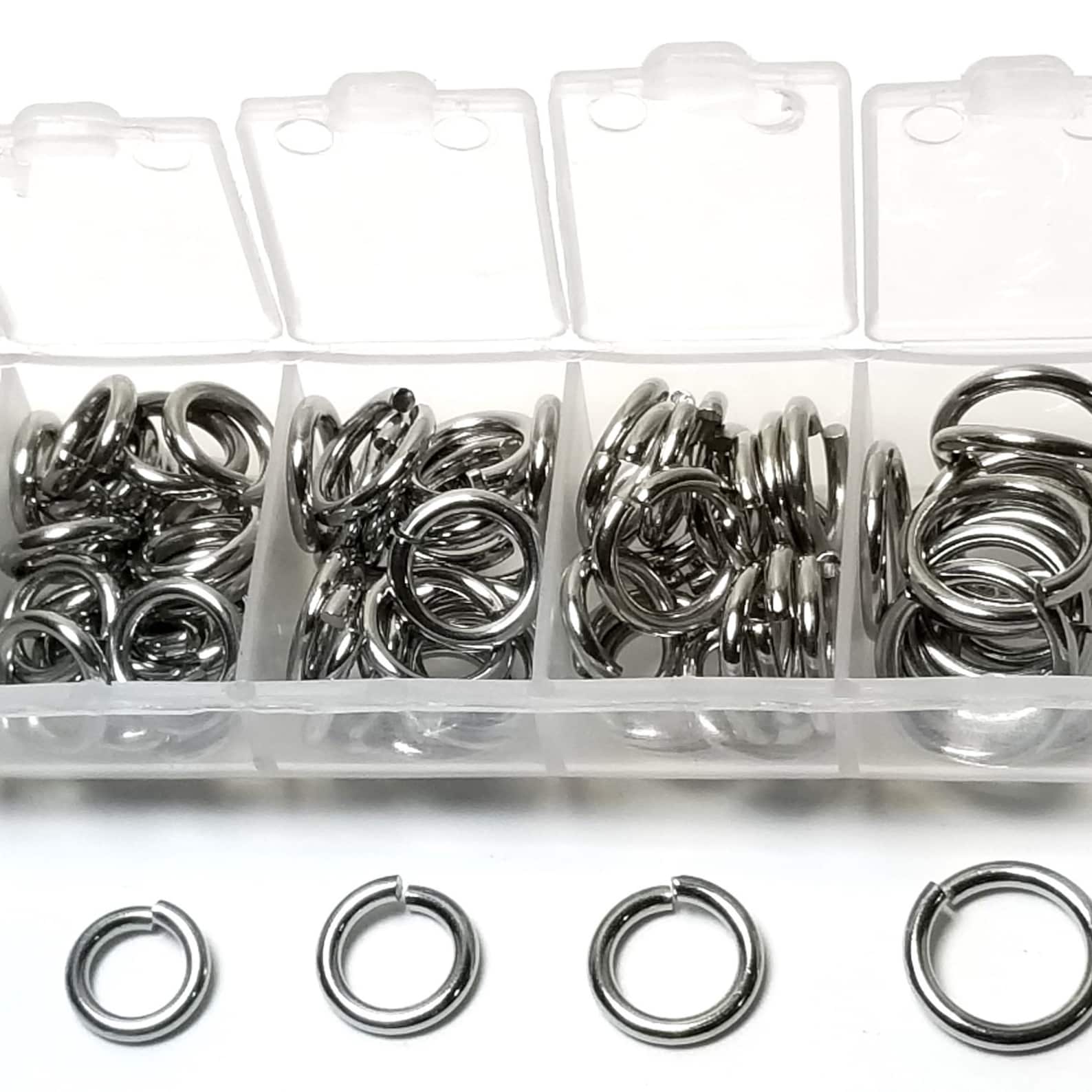 Ultra Heavy Duty Jump Ring Kit, Stainless Steel, Assorted Sizes, 12 to ...