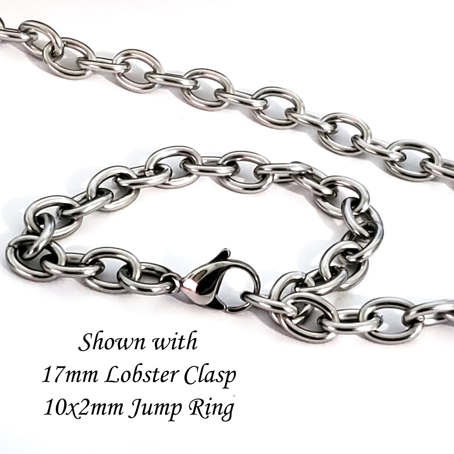 Extra Thick Stainless Steel Jewelry Chain, Open Links, 10x8x2mm, Choose ...