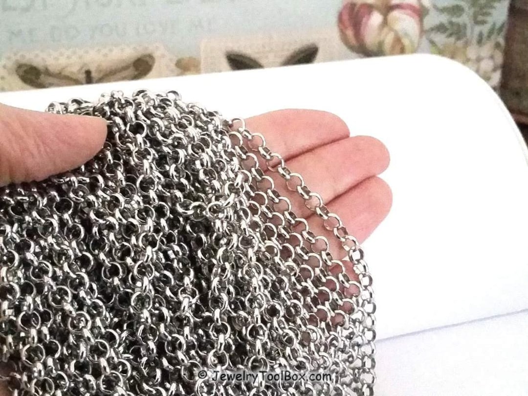 Stainless Steel Rolo Chain, Jewelry Making Chain, 5mm Round Open Link ...