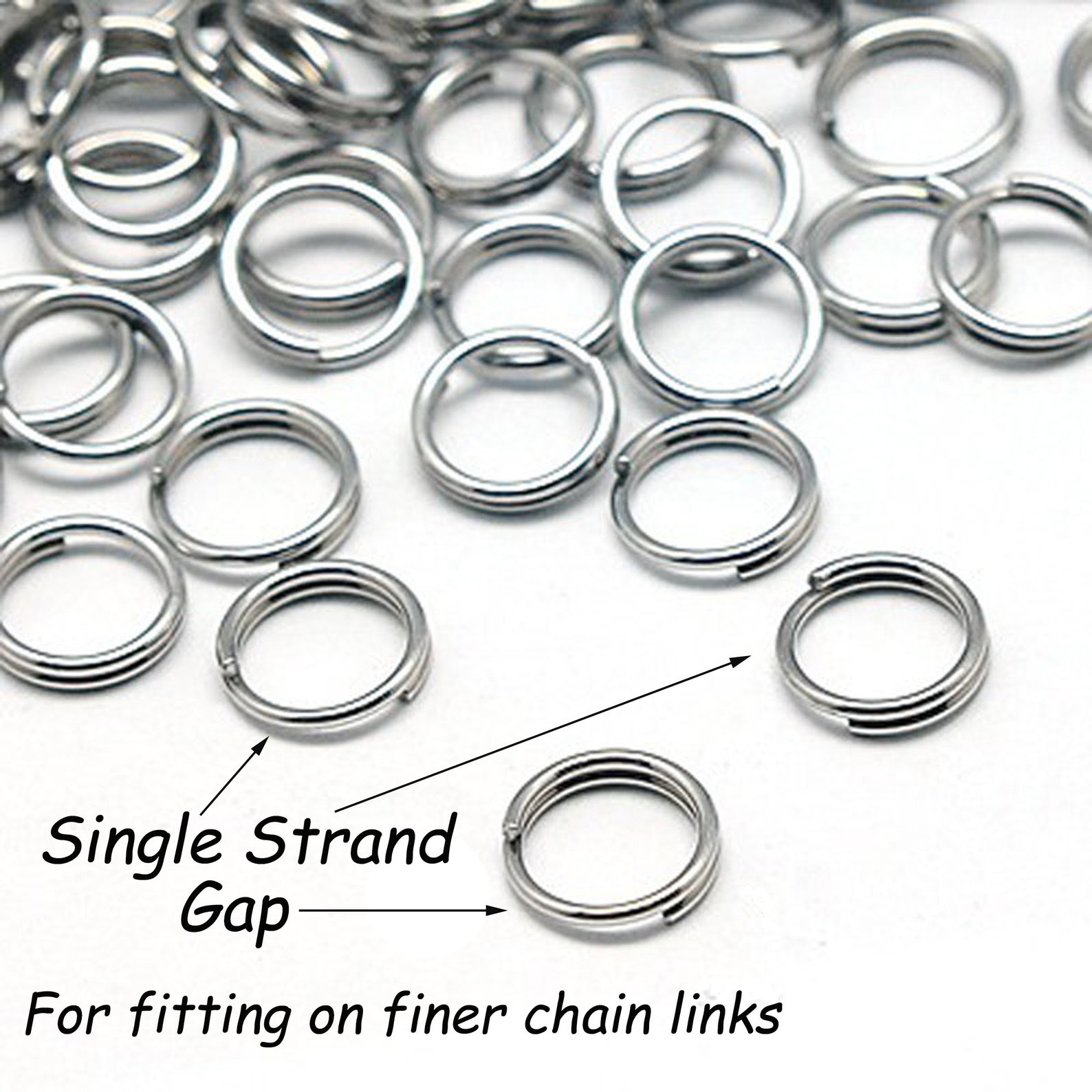 Split Rings, Stainless Steel, Jewelry Chain Findings, Bulk Supplies ...