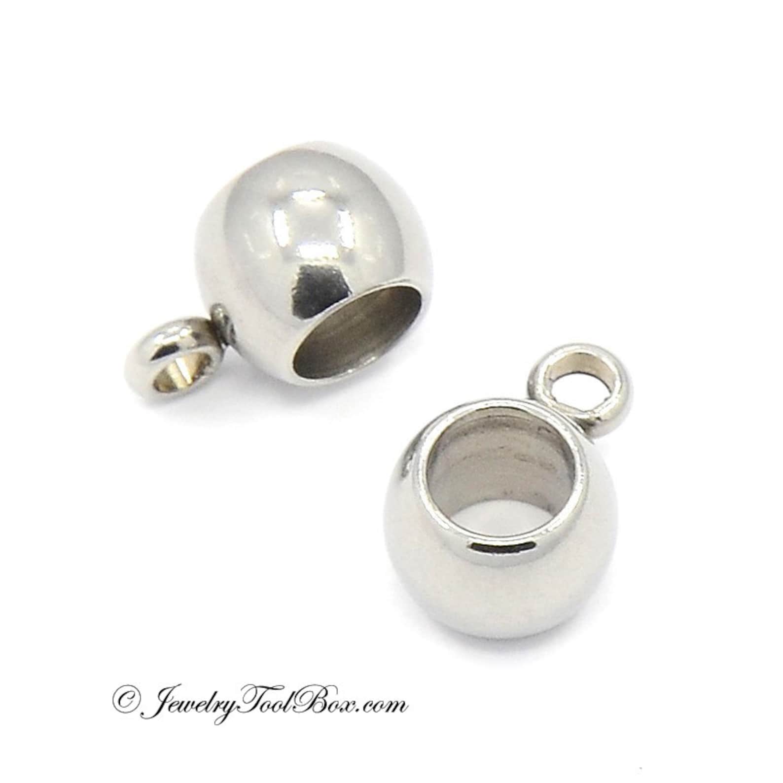 Charm Pendant Bail, Hanger Links, Large Hole Stainless Steel, 5x9x6mm ...