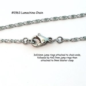 Lumachina Chain, Tiny 4x1.5mm, 0.8mm Thick, Non Tarnish Stainless Steel ...
