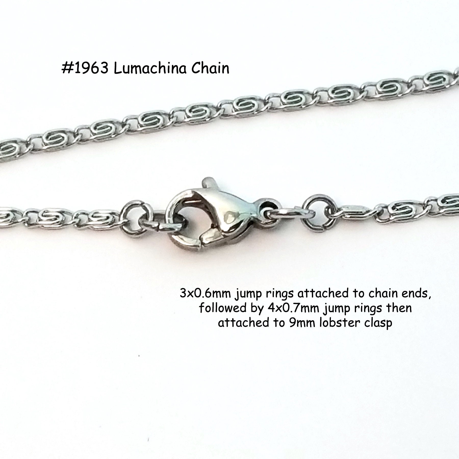 Lumachina Chain, Tiny 4x1.5mm, 0.8mm Thick, Non Tarnish Stainless Steel ...