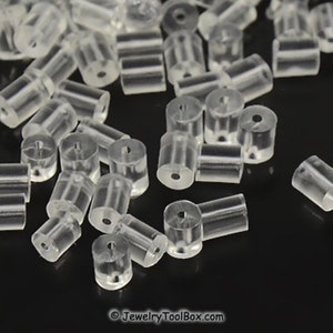 Ear Wire Stoppers, 500 Pieces, Bulk Jewelry Findings Earnuts, Clear ...
