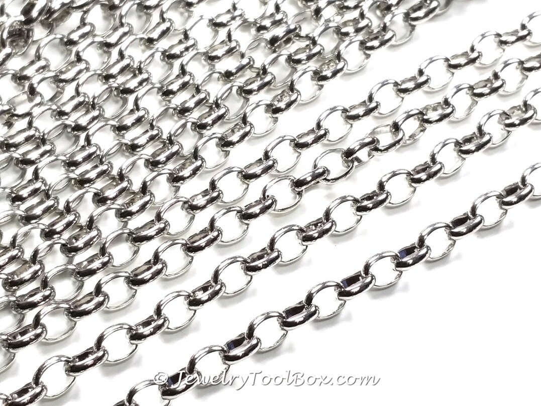 Stainless Steel Jewelry Chain Soldered Closed Links Rolo - Etsy