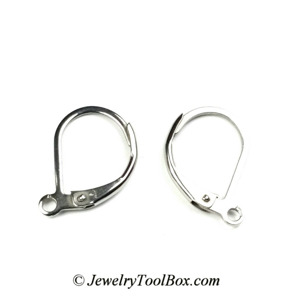 Stainless Steel Lever Back Ear Wires, Grade A Stainless, Small Round ...