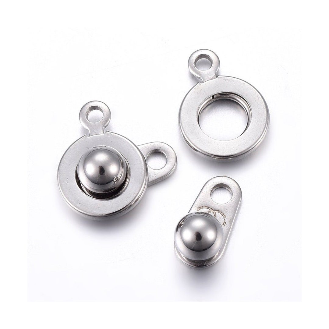 Snap Clasps, Stainless Steel, 15x9x5mm, Necklace, Bracelet Making ...