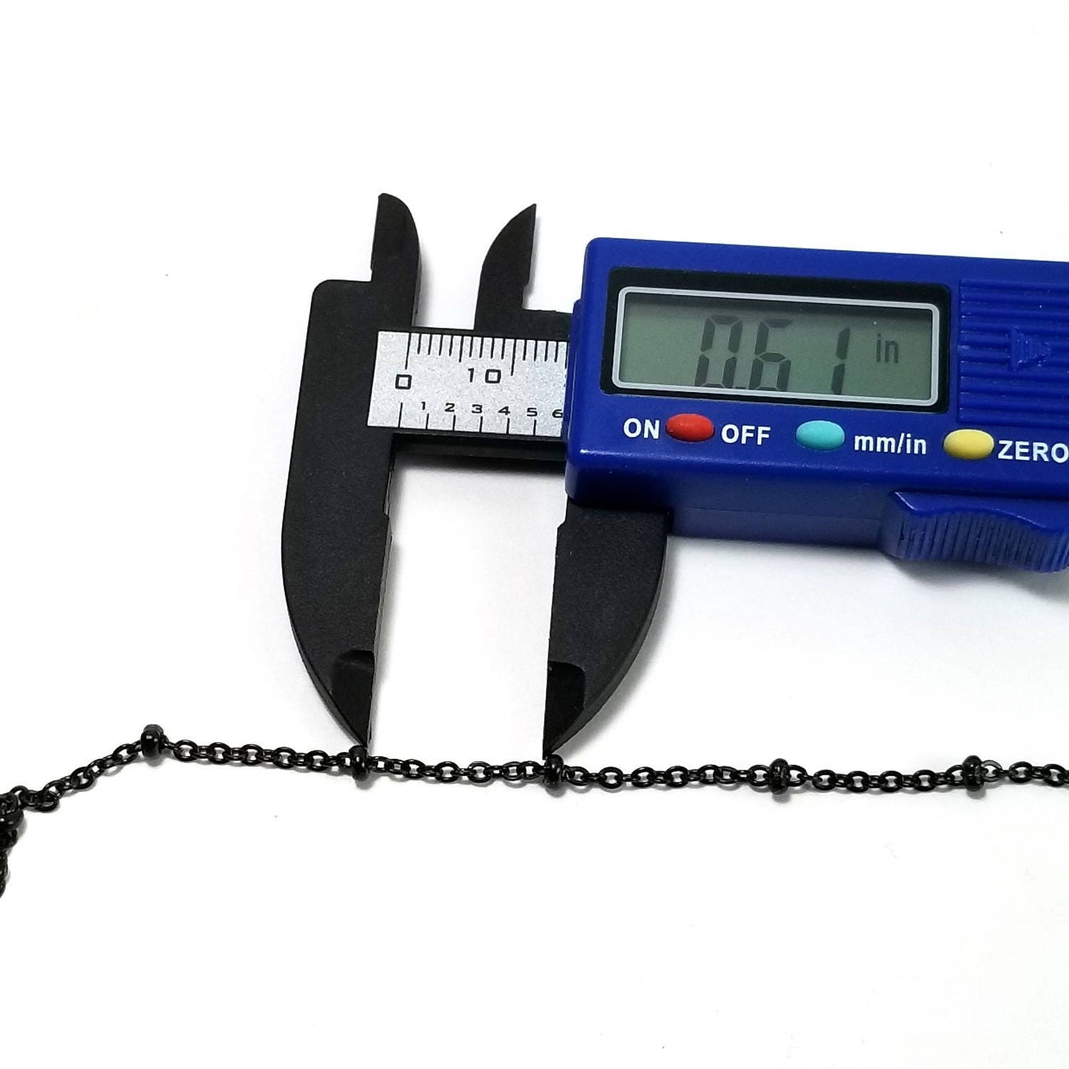 Black Station Chain, Stainless Steel, Medium Weight Soldered Closed 2mm ...
