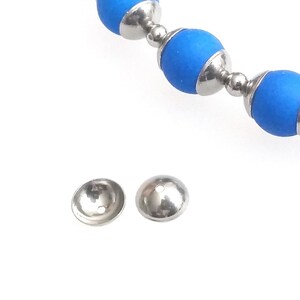 Smooth Dome Bead Cap, 100 Pieces Stainless Steel, Fits 3mm Thru 8mm and ...