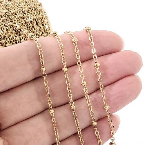 Fine Station Chain Stainless Steel With 1x2mm Rondelle - Etsy