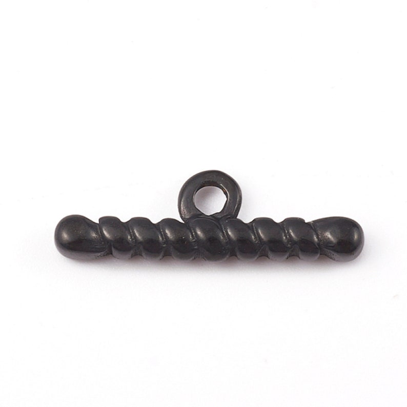 Black Toggle Clasp, Stainless Steel, Twisted Rope Design ...