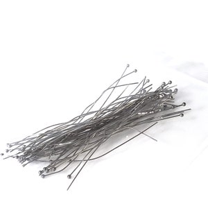 Long Thin Ball Pins, Stainless Steel, 70mm, 2 3/4 Inch, 0.5mm, 24 Gauge ...