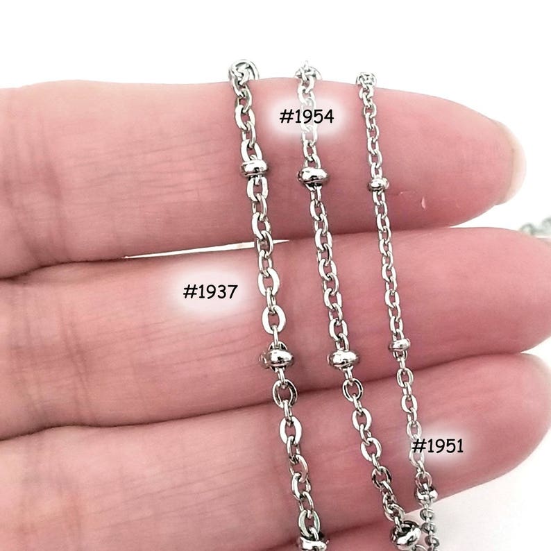 Black Station Chain, Stainless Steel, Medium Weight Soldered Closed 2mm ...