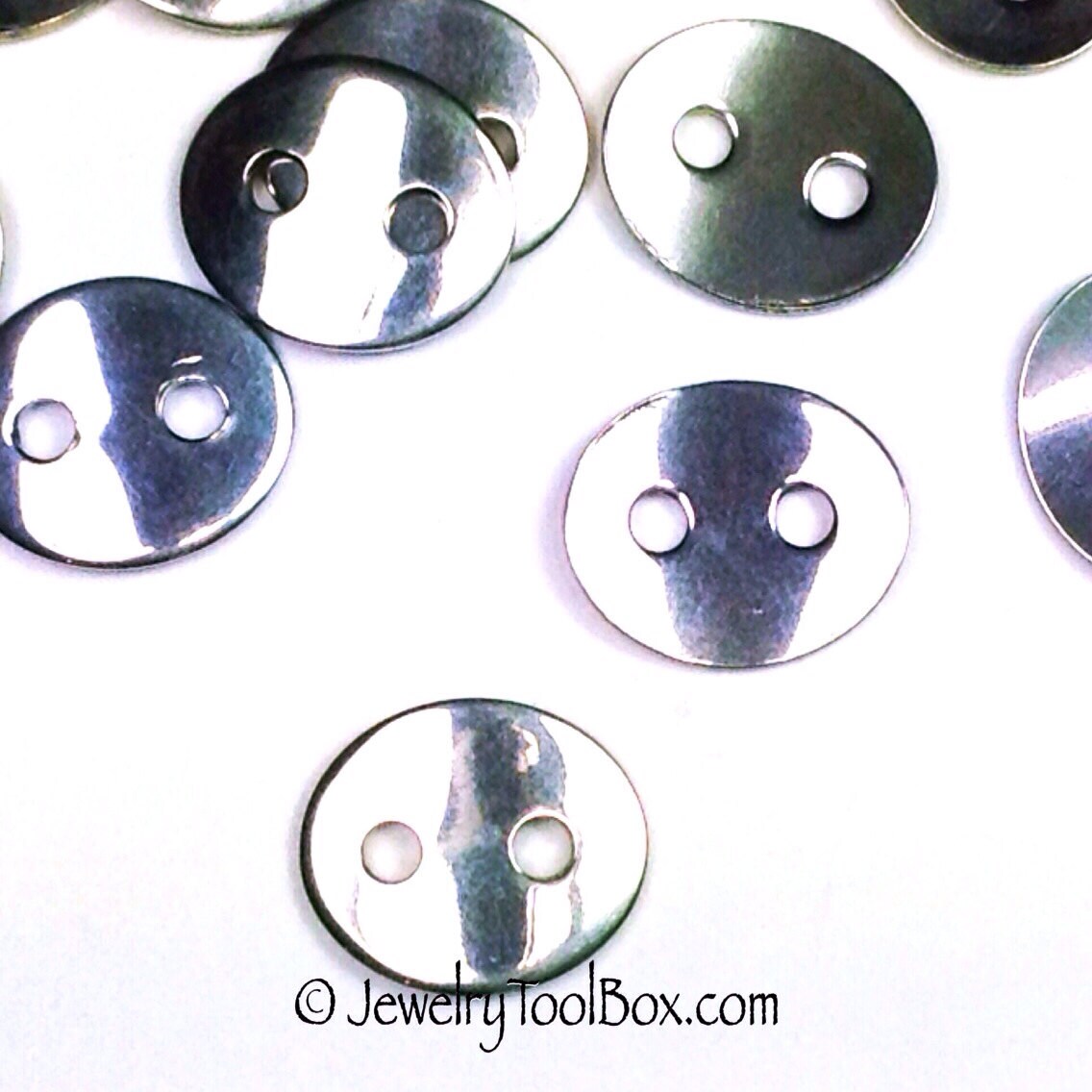 Buttons Stainless Steel 2 Hole Buttons Silver Tone Buttons | Etsy