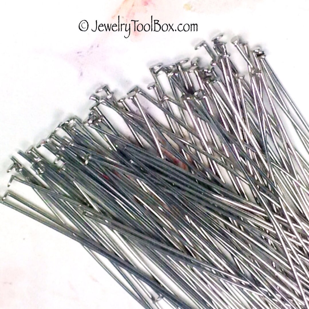 Stainless Steel Headpins, Angled Head Pins, DIY Jewelry Making, 40mm 1. ...