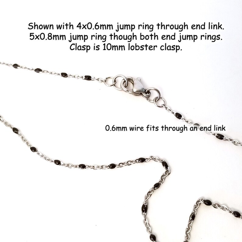 Colorful Enamel Stainless Station Chain Lot Size 2 or 10 - Etsy