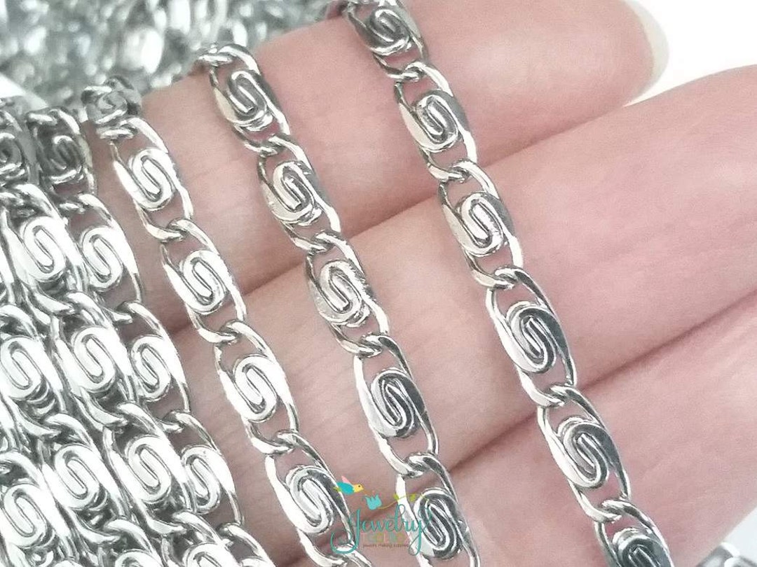 Lumachina Chain, Stainless Steel Snail Chain, 8x4x2mm, Hypoallergenic ...