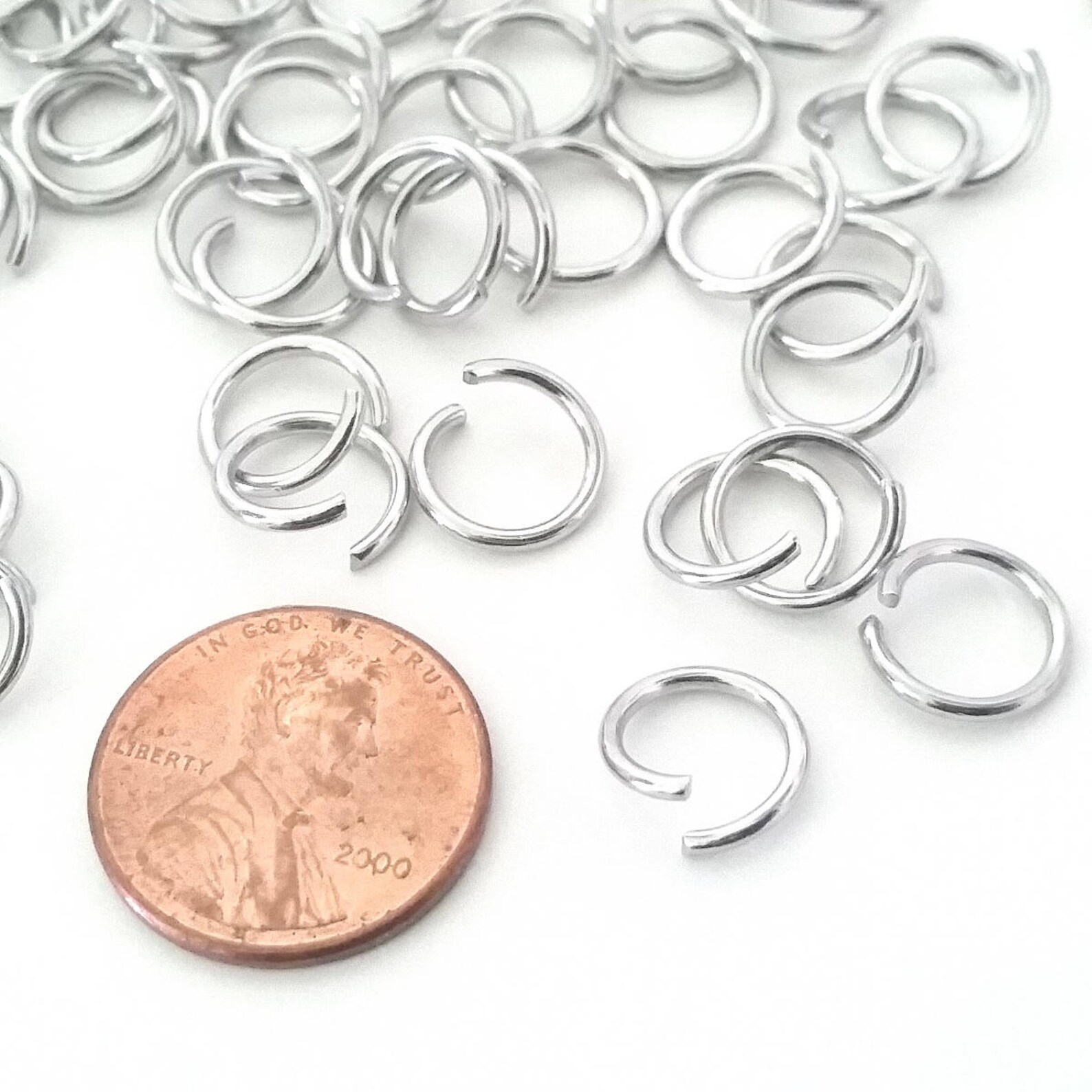 Open Heavy Duty Jump Rings 16 gauge 1.2mm Thick Stainless | Etsy