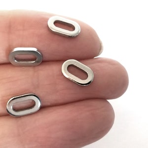 Oval Linking Rings, Shiny Stainless Steel, DIY Jewelry Connectors ...