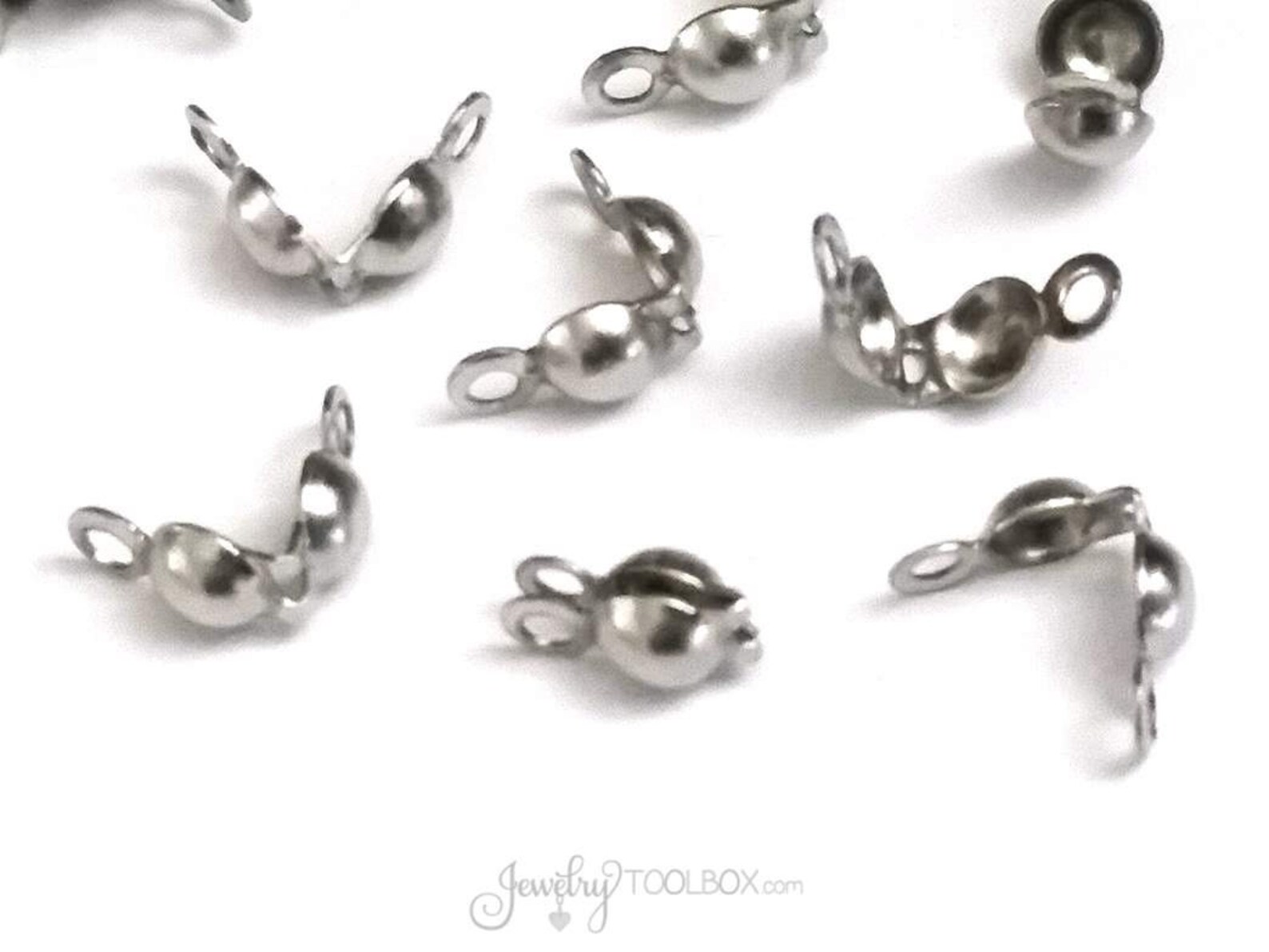 Bead Tips, 50 Pieces, Stainless Steel, Bracelet Ends, Bulk Findings ...