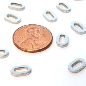 Oval Linking Rings, Shiny Stainless Steel, DIY Jewelry Connectors ...