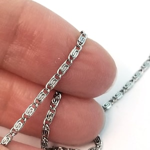 Lumachina Chain, Tiny 4x1.5mm, 0.8mm Thick, Non Tarnish Stainless Steel ...