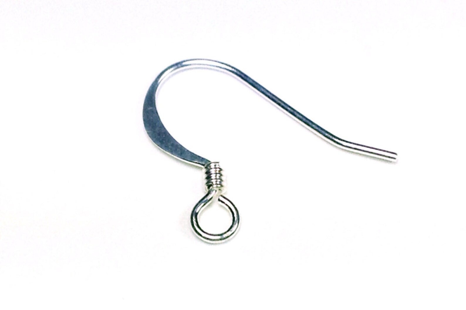 French Hook Ear Wires Silver Plated 18mm With Coil Lot Size - Etsy