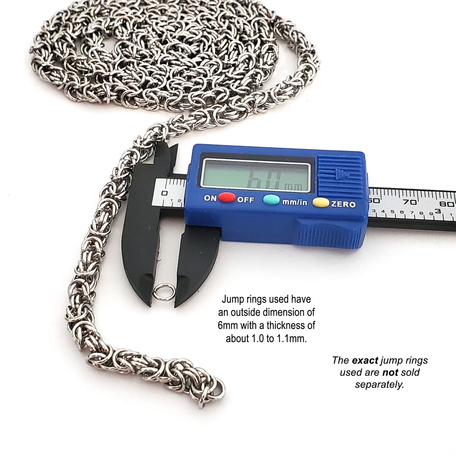 6mm Byzantine Chain Stainless Steel 36 Inches Open Links | Etsy