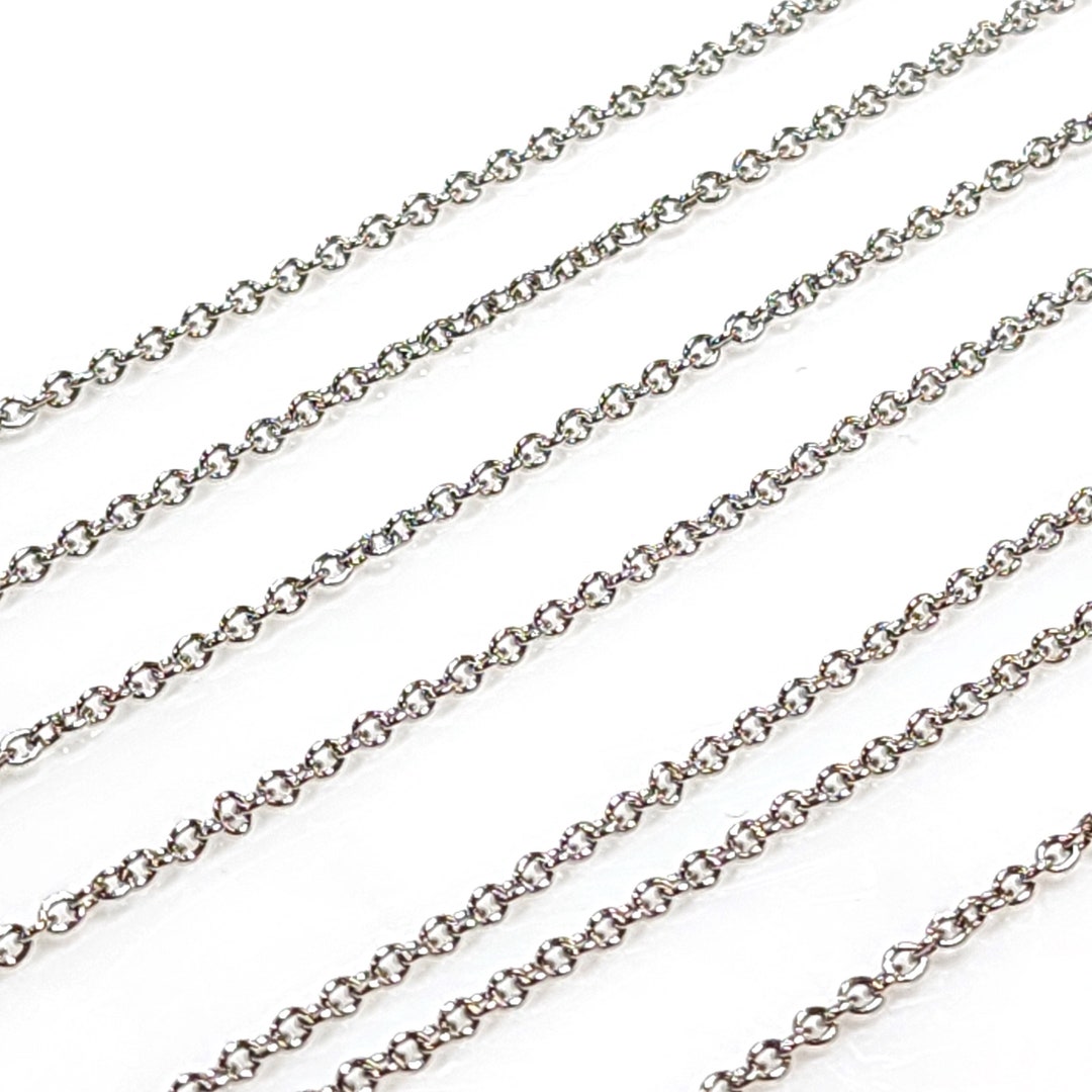 Fine Stainless Steel Chain, Soldered Closed Links, 2x1.5x0.4mm, 316 ...