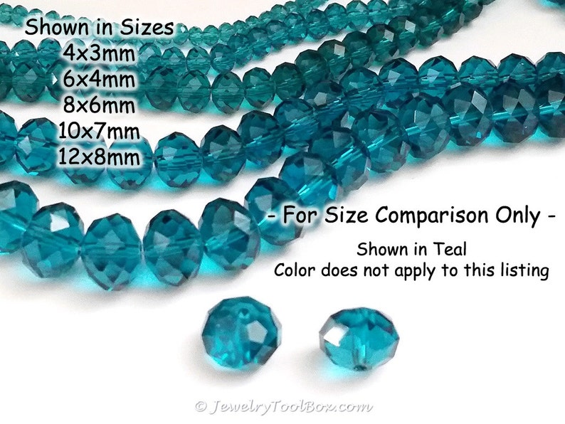 BLACK Crystal Rondelles Faceted Glass Abacus Beads 16 to 24 - Etsy