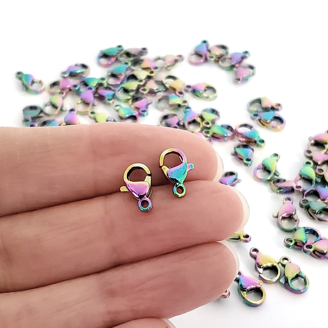 10mm Lobster Clasp, Titanium Stainless Steel, Necklace, Bracelet Making ...