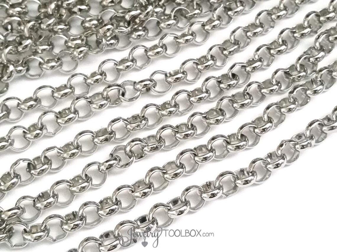 Stainless Steel Rolo Chain Jewelry Making Chain Bulk Chain - Etsy