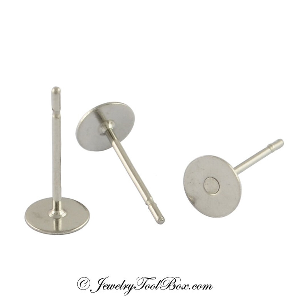 Stainless Ear Stud Finding, 12x5mm, 0.6mm Pin, 304 Grade Stainless ...