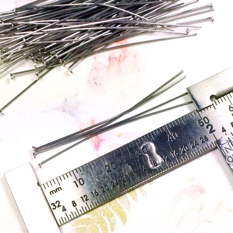 Stainless Steel Headpins, Angled Head Pins, DIY Jewelry Making, 40mm 1. ...