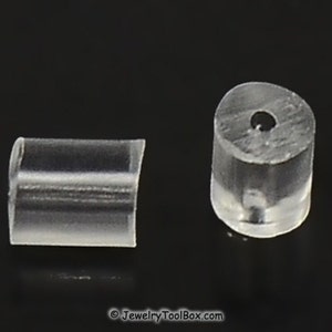 Ear Wire Stoppers, 500 Pieces, Bulk Jewelry Findings Earnuts, Clear ...