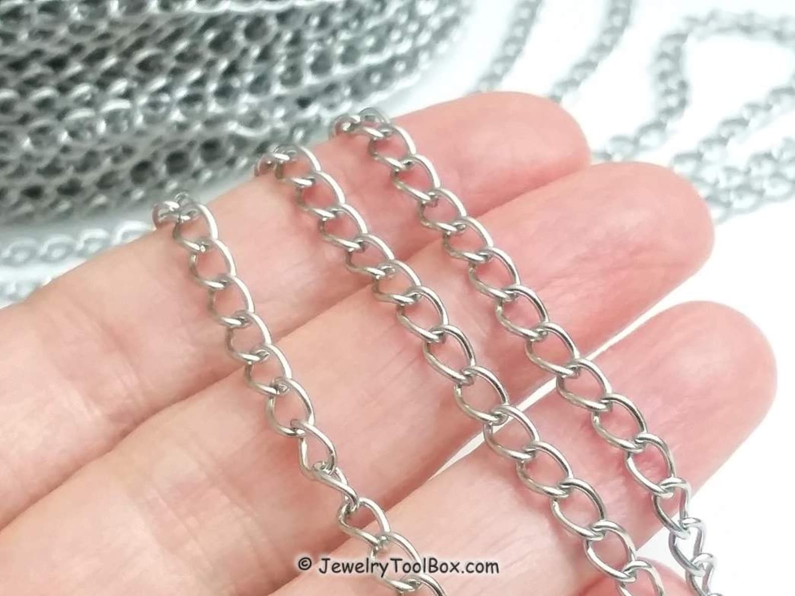 Stainless Steel Chain, Bulk Extender Twist Chain, Charm Bracelet Chain ...