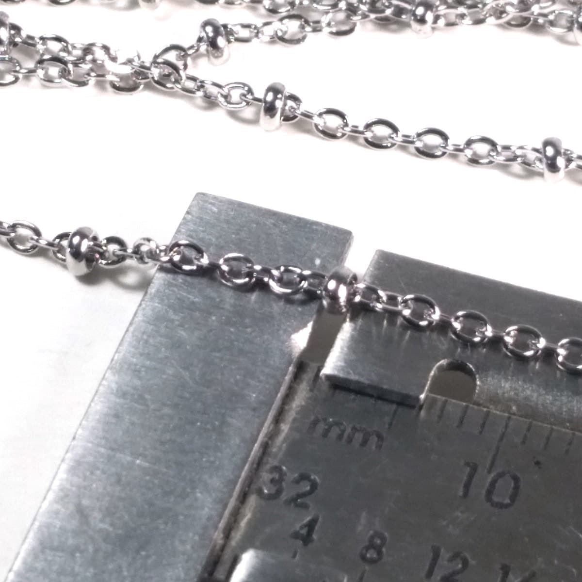 Fine Station Chain, Stainless Steel With 1x2mm Rondelle Stations ...