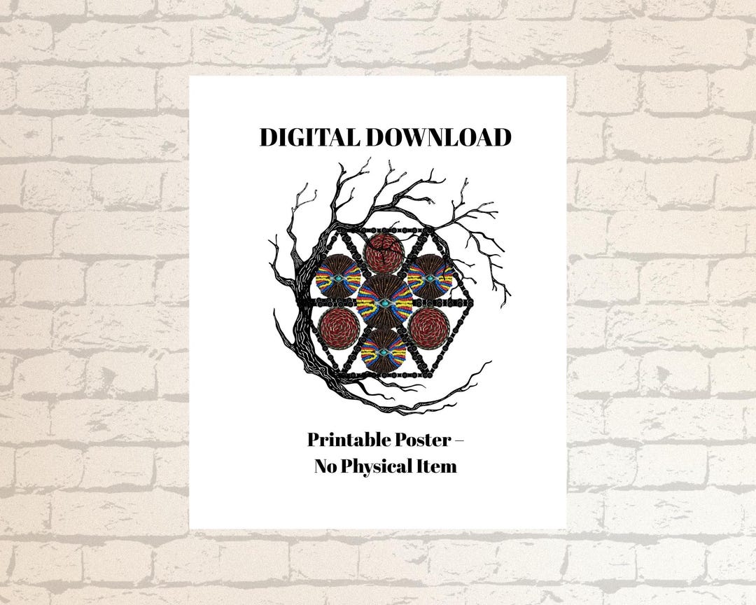 Sacred Eye Roots – Spiritual Digital Poster | Printable Wall Art PNG - Etsy