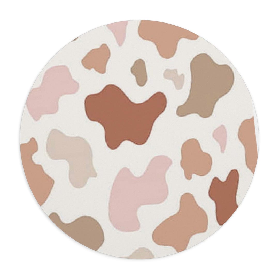 Chic Abstract Cow Print Mouse Pad - Stylish Desk Accessory, Office ...