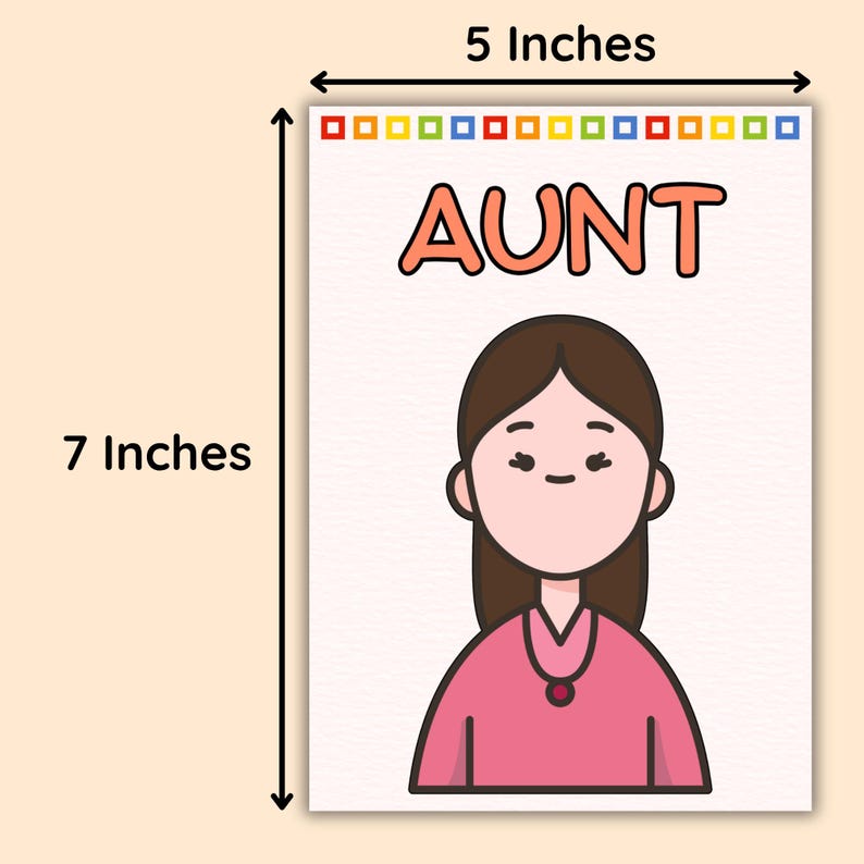 Family Flash Cards: Toddler Learning, Homeschool Printable (digital ...