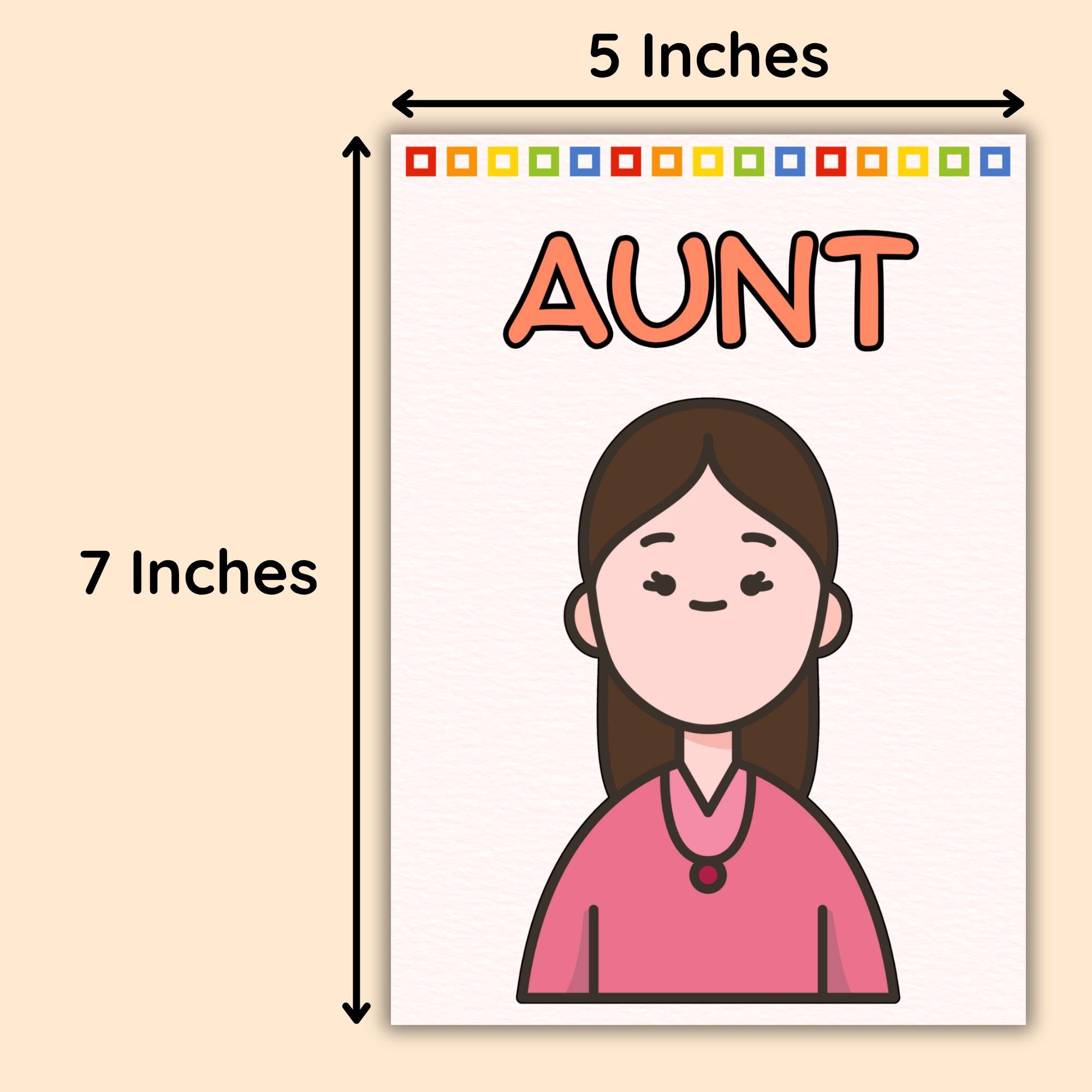 Family Flash Cards: Toddler Learning, Homeschool Printable (digital ...
