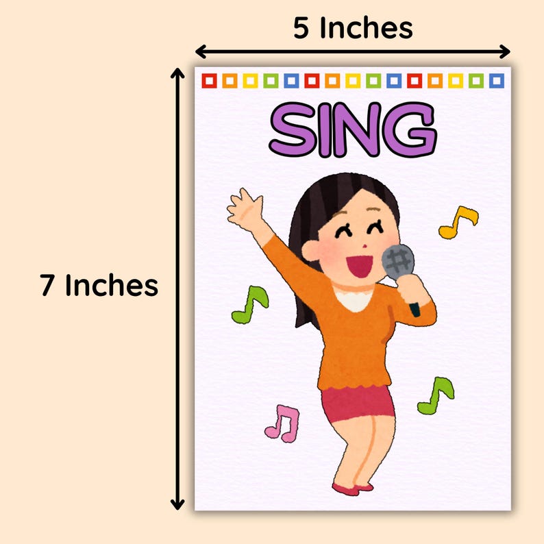 12 Action Flash Cards, Common Verbs for Kids, Toddler Learning ...