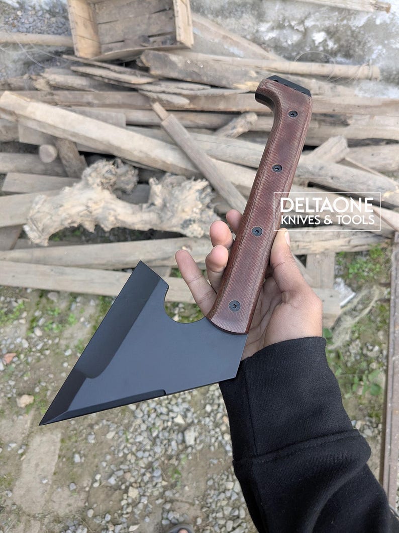 Hatchet, Handmade 6150 High Carbon Steel Full Tang Tomahawk Axe, G10 ...