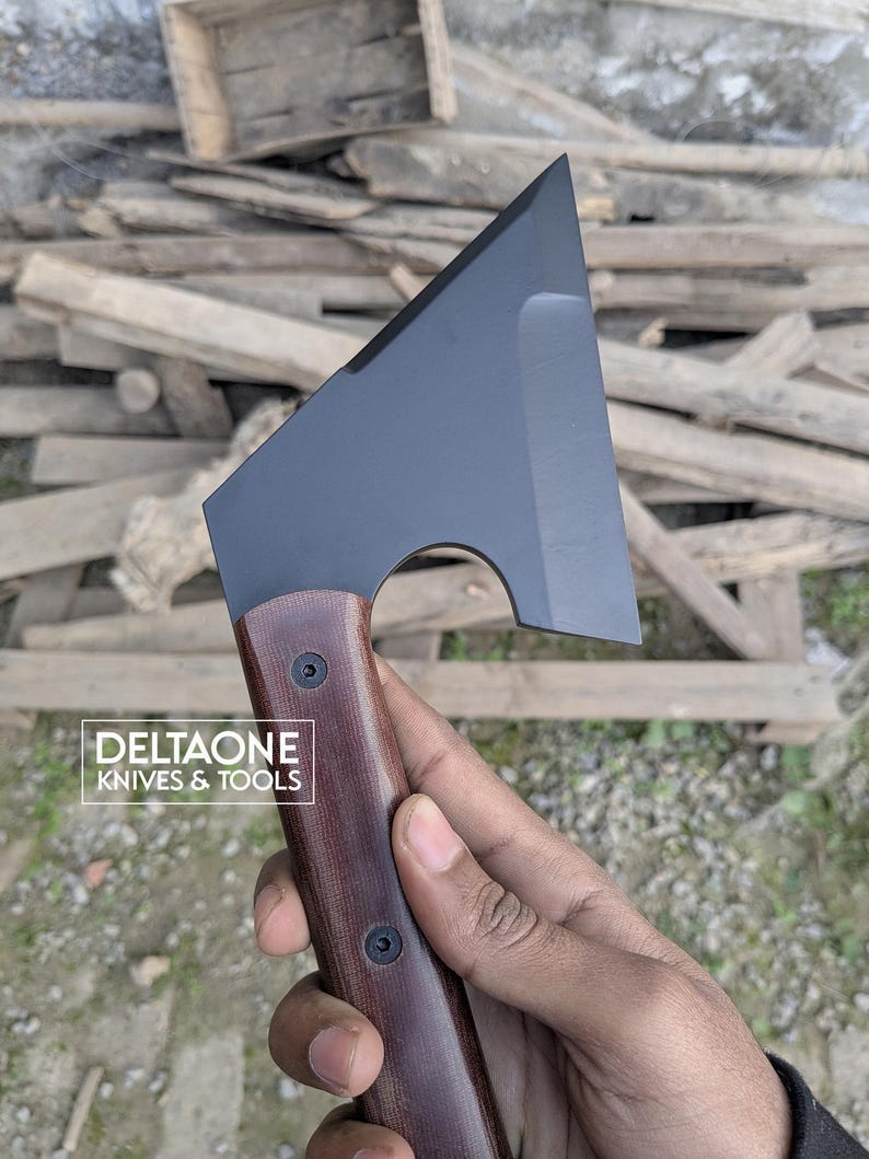 Hatchet, Handmade 6150 High Carbon Steel Full Tang Tomahawk Axe, G10 ...