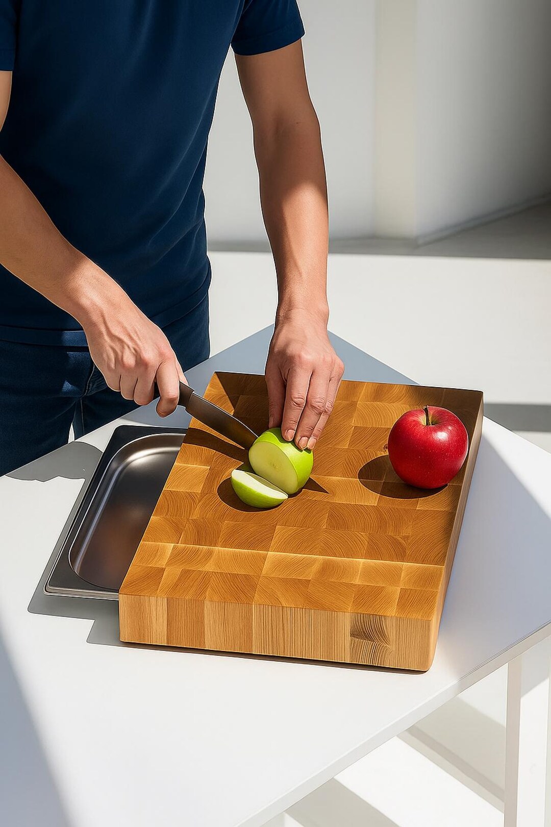 Extra Large Size End Board With Container, Professional End Grain ...